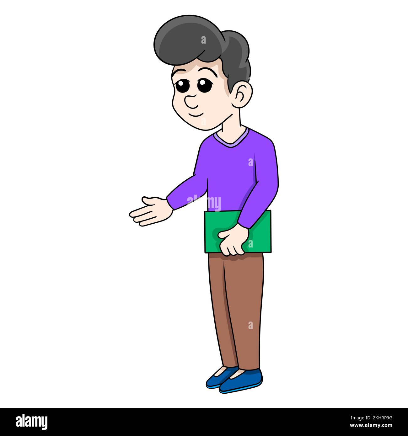 illustration of a boy carrying documents to apply for a job Stock ...