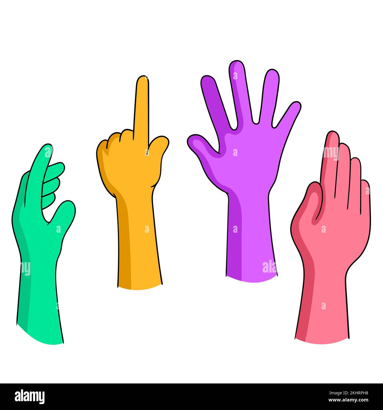 illustration of hands forming a gesture Stock Vector Image & Art - Alamy