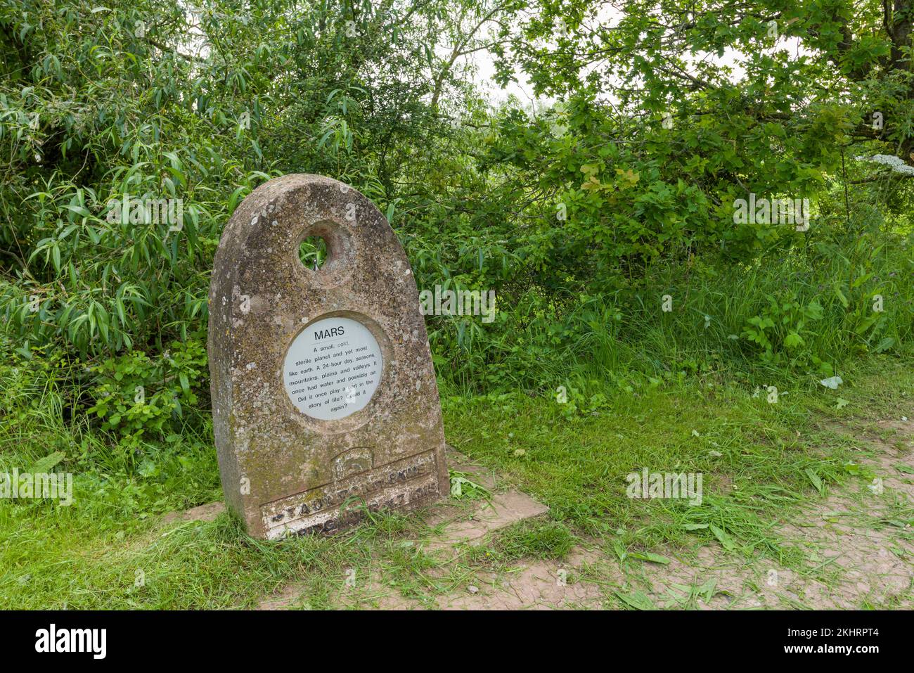 Mars on the Somerset Space Walk along the Bridgwater and Taunton Canal ...