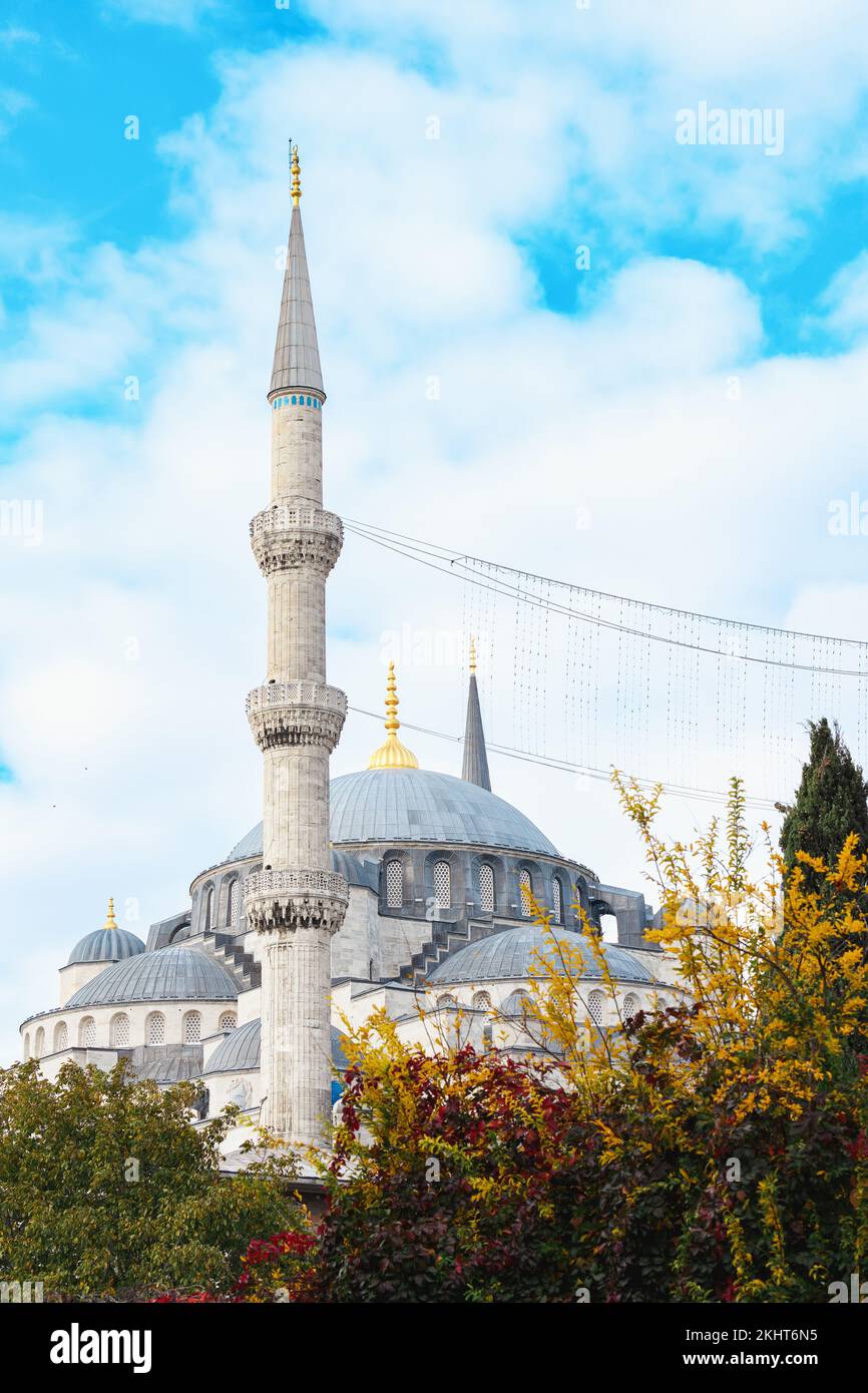 Stunning view of the Sultan Ahmed Mosque or Blue Mosque during a ...