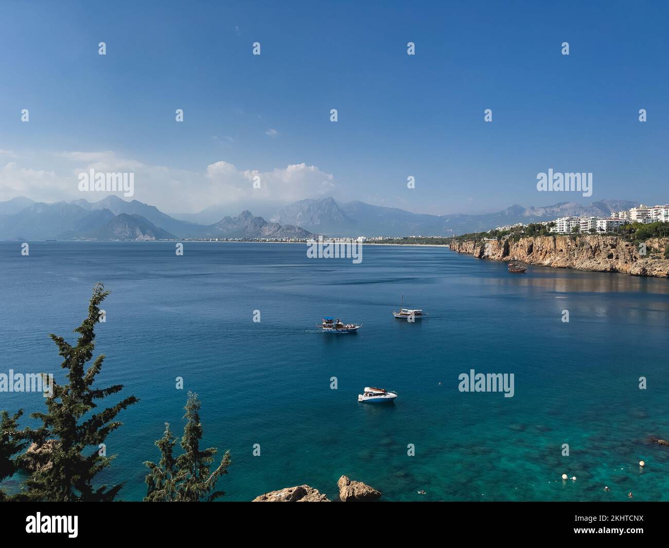 Aerial view of sea panorama of mediterranean coast Stock Photo - Alamy