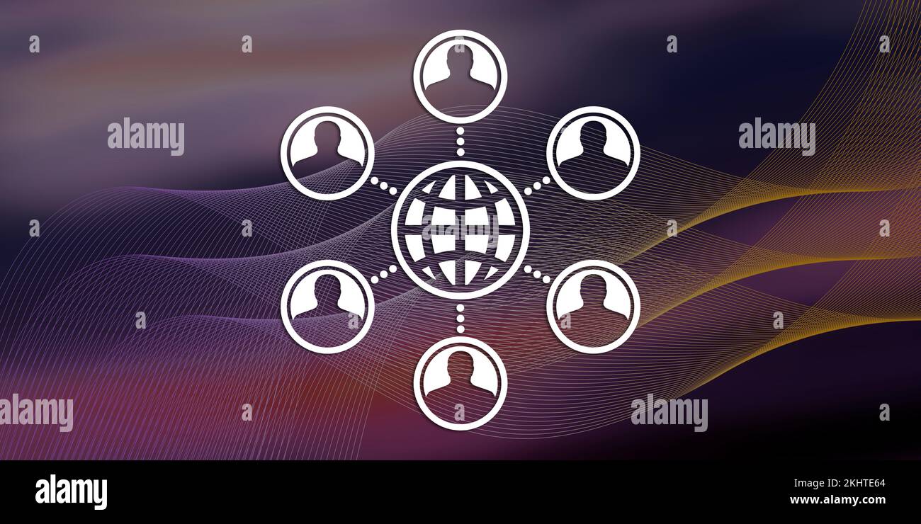 Illustration of a globalization concept Stock Photo - Alamy