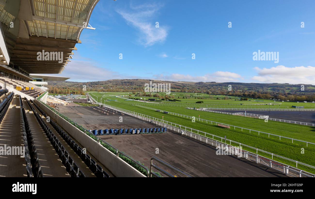 View over Cheltenham Racecourse, from the main stand, not race day ...