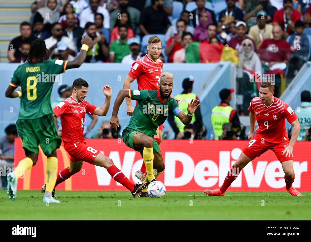 Al Wakrah, Qatar. 24th Nov, 2022. Eric Maxim Choupo-Moting (2nd R) of ...