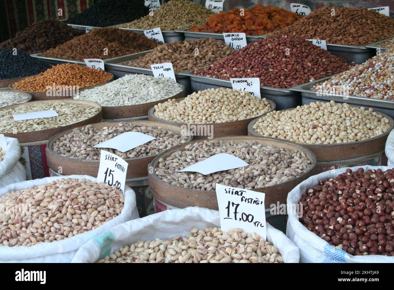 Dried fruit, Dried fruit stall, Citadel, Ankara, Turkey Stock Photo - Alamy