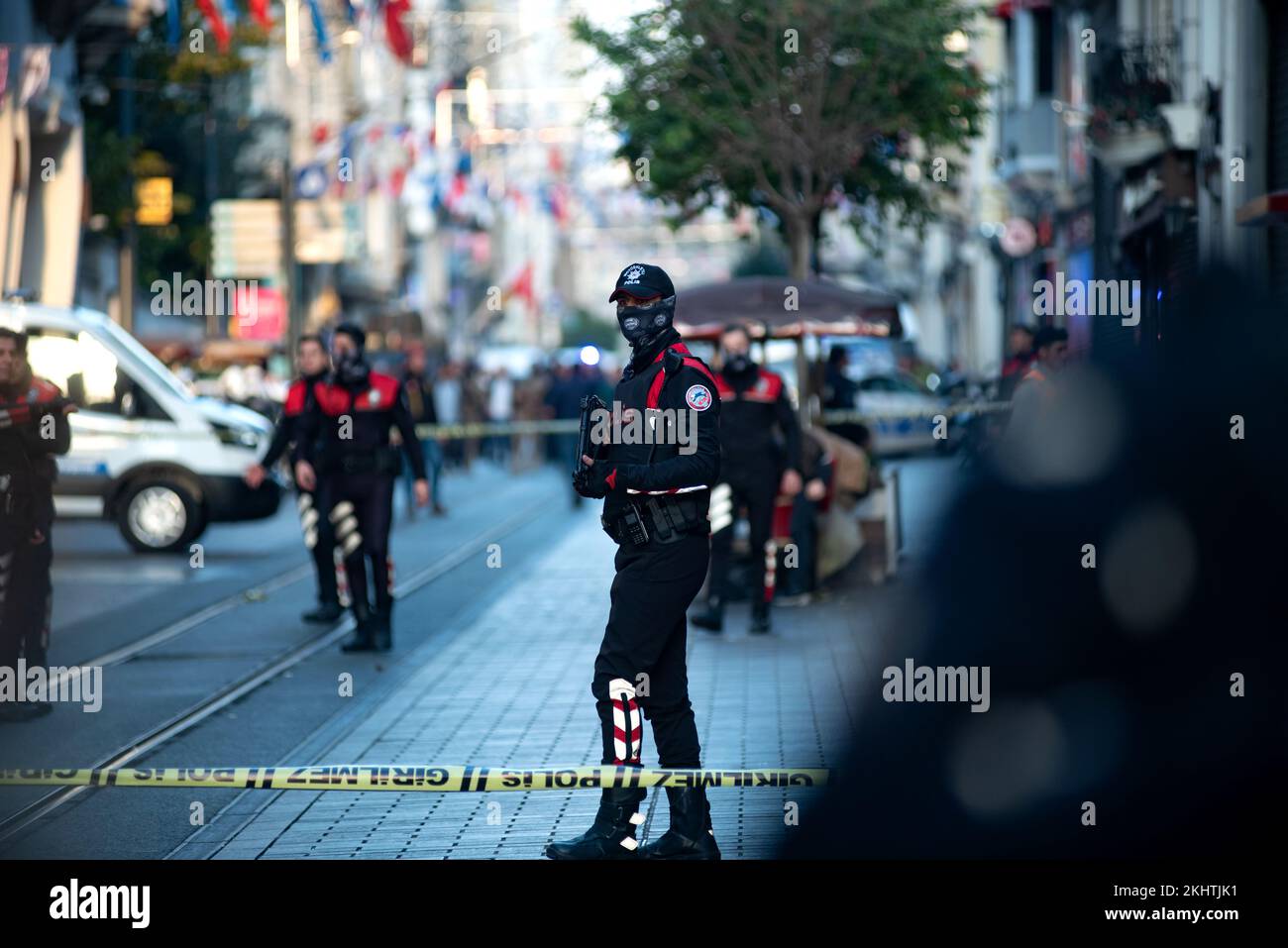 Istanbul, Turkey. 13th November 2022 Armed Turkish motorcycle police ...