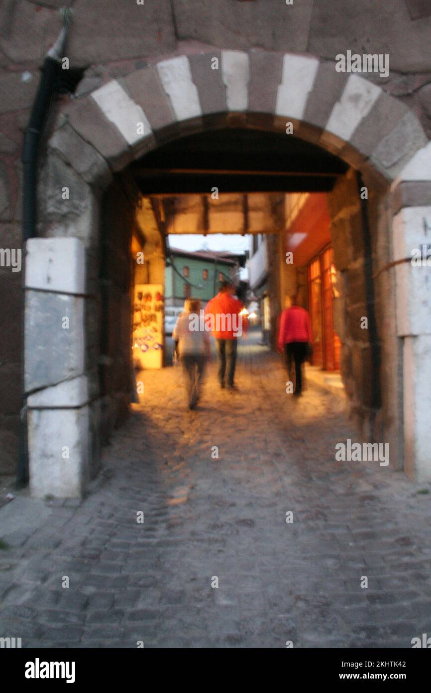 Entrance to Citadel, Citadel, old Ankara, Ankara, Turkey Stock Photo ...