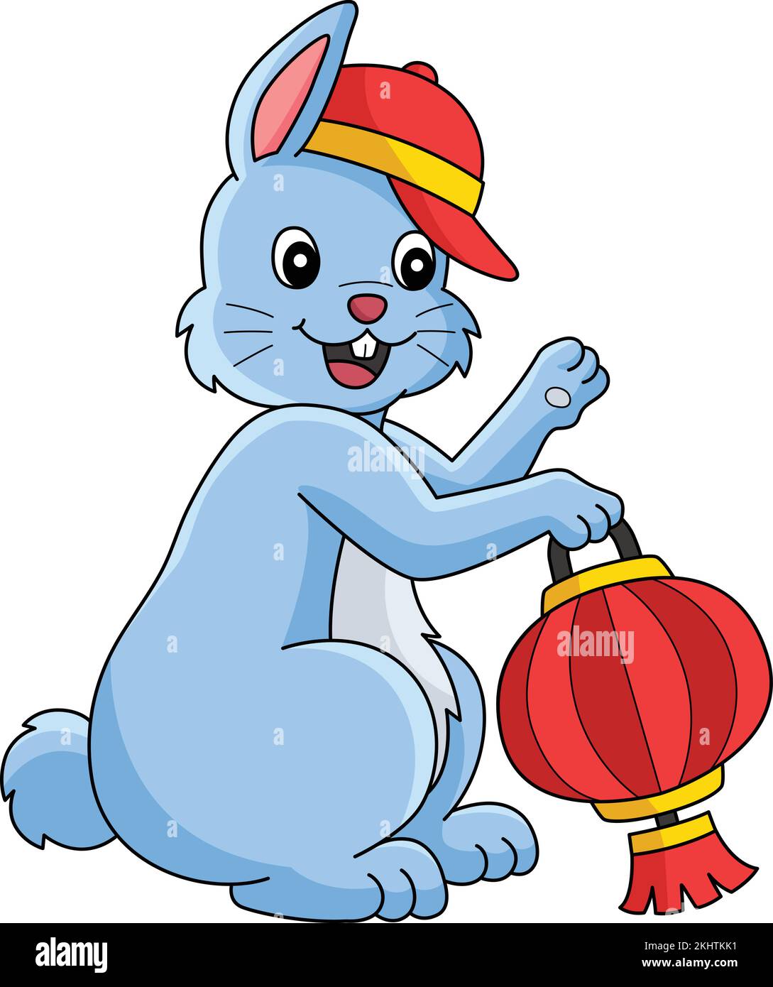 Rabbit Holding Chinese Lantern Cartoon Clipart Stock Vector Image & Art ...