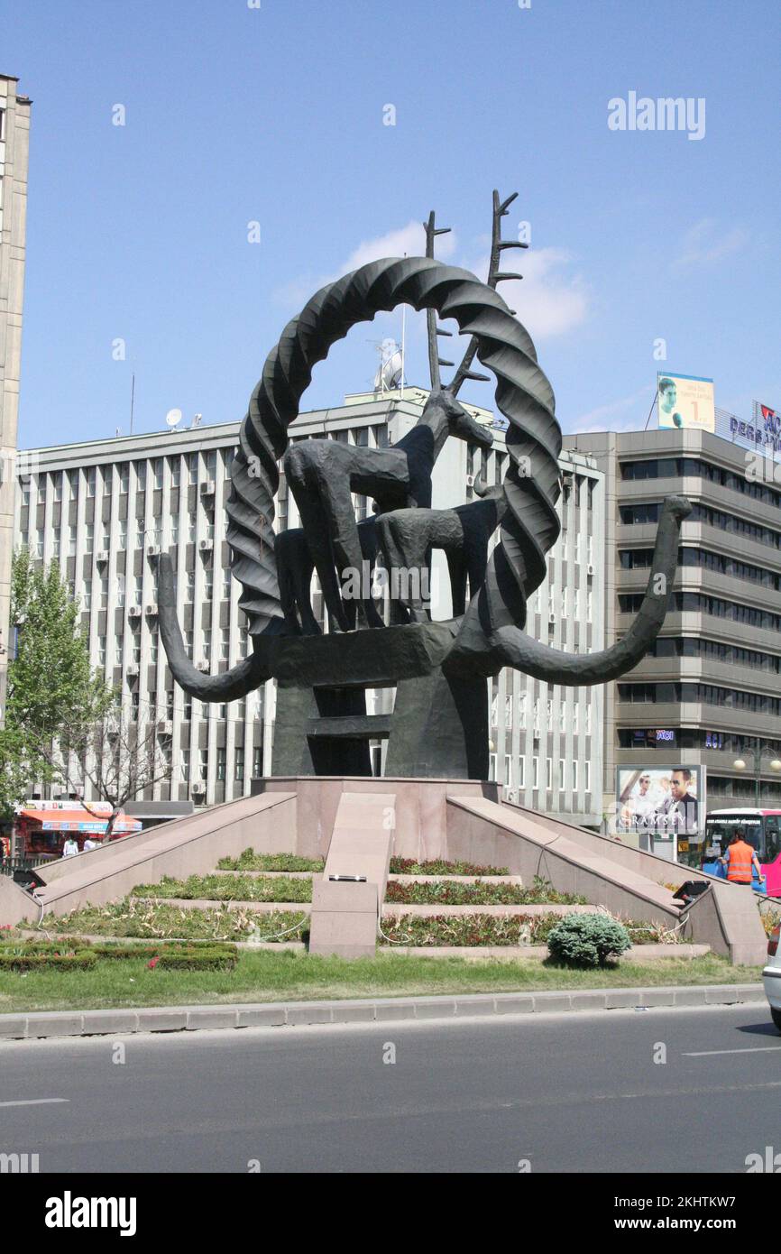 Hatti Monument, Ankara, Turkey. The Hatti were an aboriginal people in ...