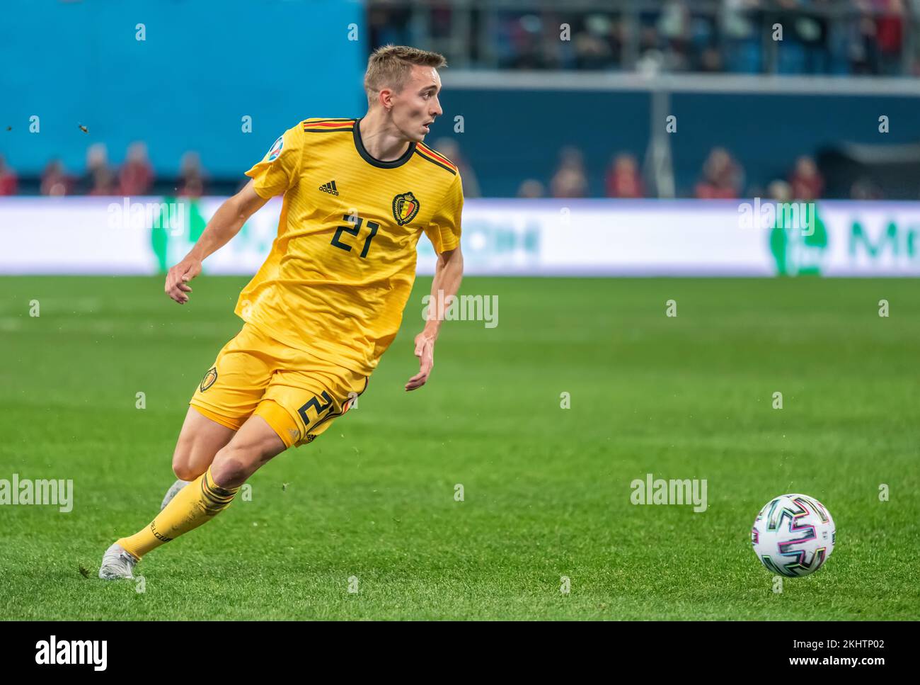 Saint Petersburg, Russia – November 16, 2019. Belgium national football ...