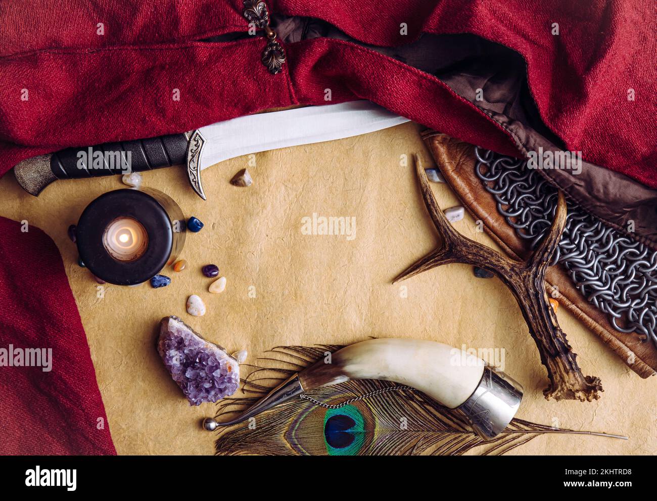 Fantasy live action role play game concept. Background decorated with ...