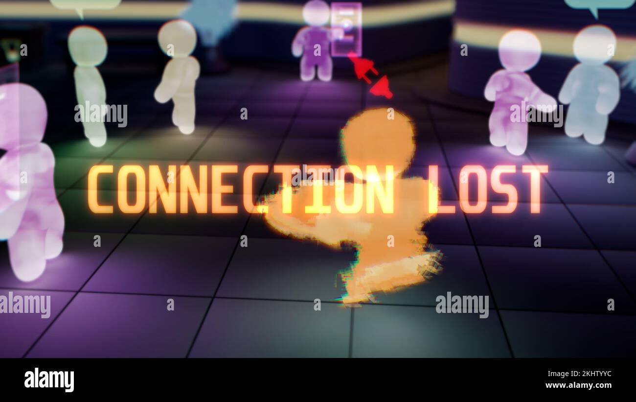 virtual reality avatar of a user gets connection lost message ...