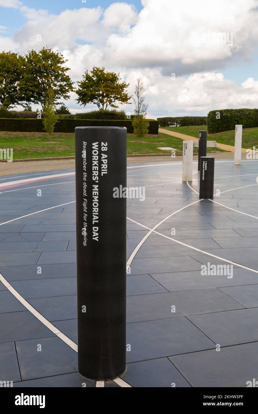 28 April Workers Memorial Day pillar at The Milton Keynes Rose in ...