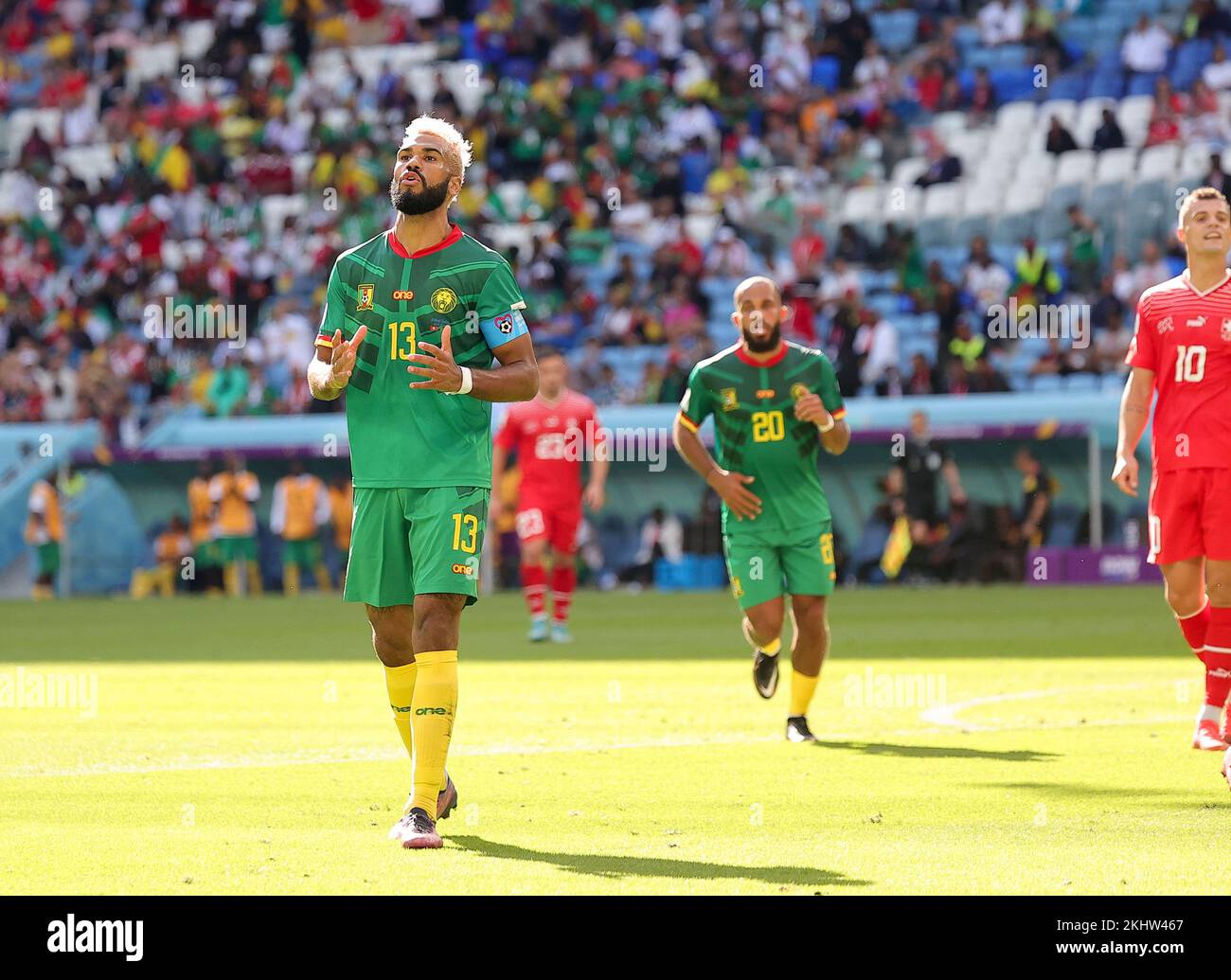 Al Wakrah, Qatar. 24th Nov, 2022. Eric Maxim Choupo-Moting (L) of ...