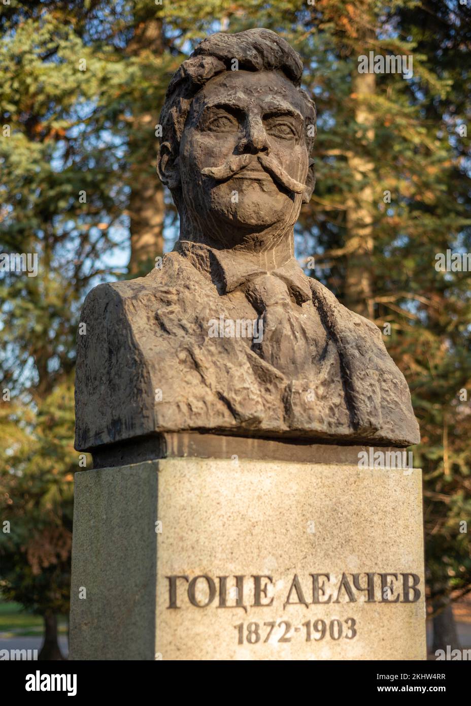 Bust of Gotse Delchev as a Macedonian Bulgarian revolutionist, active ...