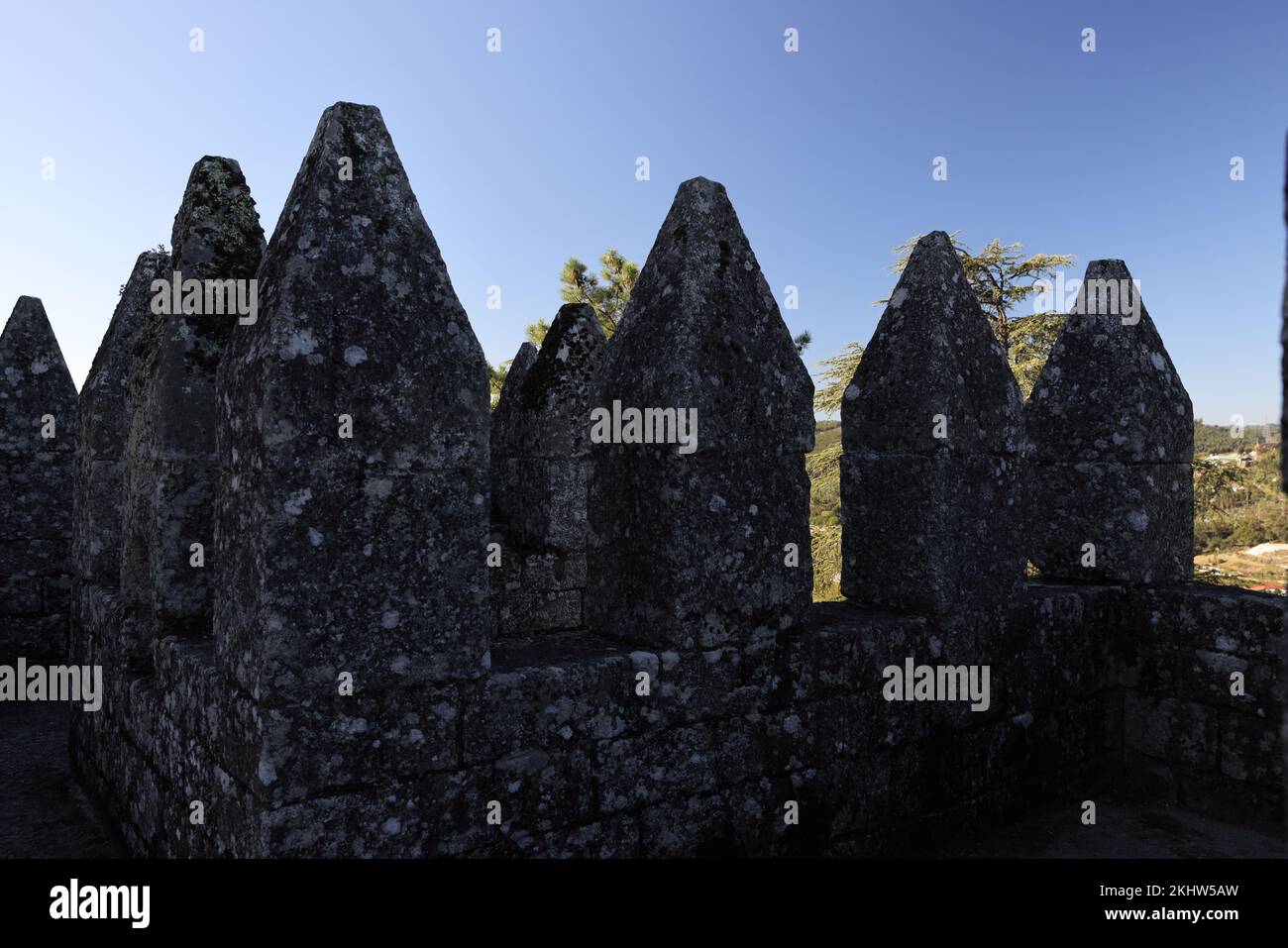 Portugal, the Minho, Castelo da Póvoa de Lanhoso castle Stock Photo - Alamy