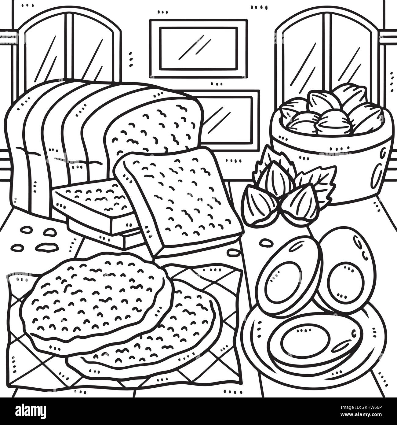 Ramadan Feast Coloring Page for Kids Stock Vector Image & Art - Alamy