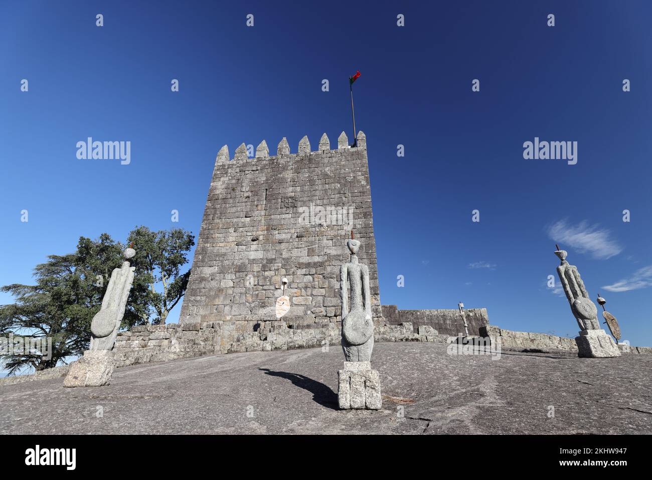 Portugal, the Minho, Castelo da Póvoa de Lanhoso castle Stock Photo - Alamy