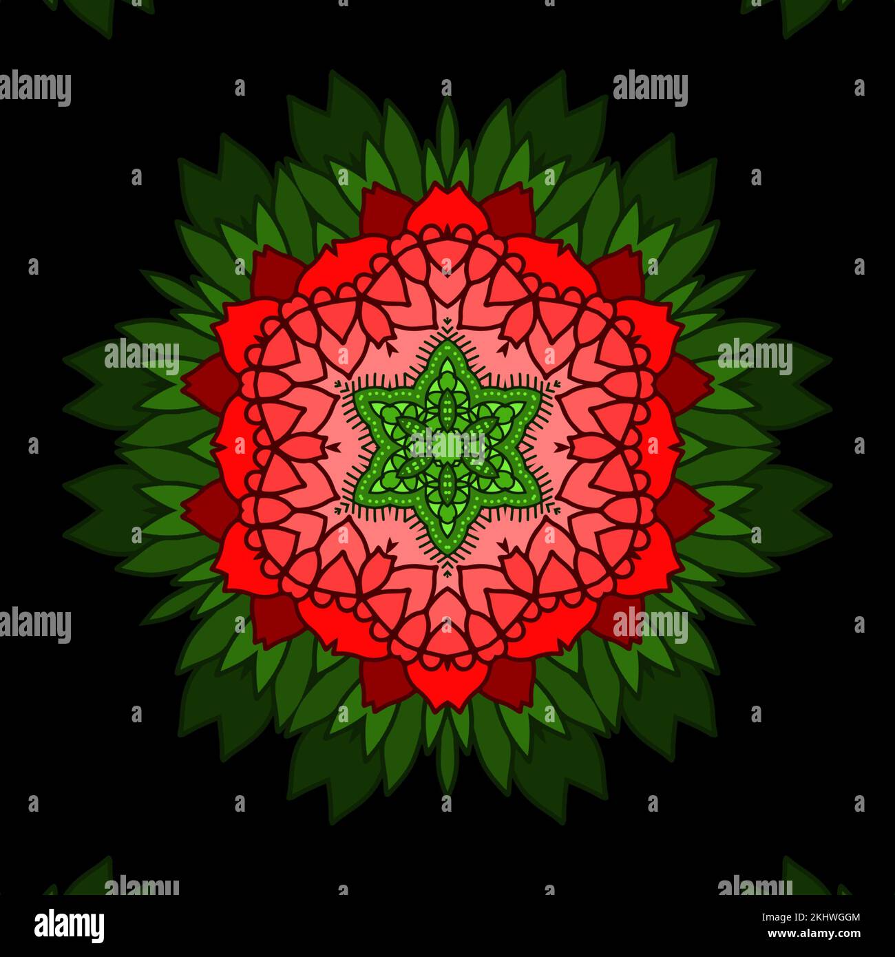 Seamless pattern with multicolored snowflakes. Design for Christmas and ...