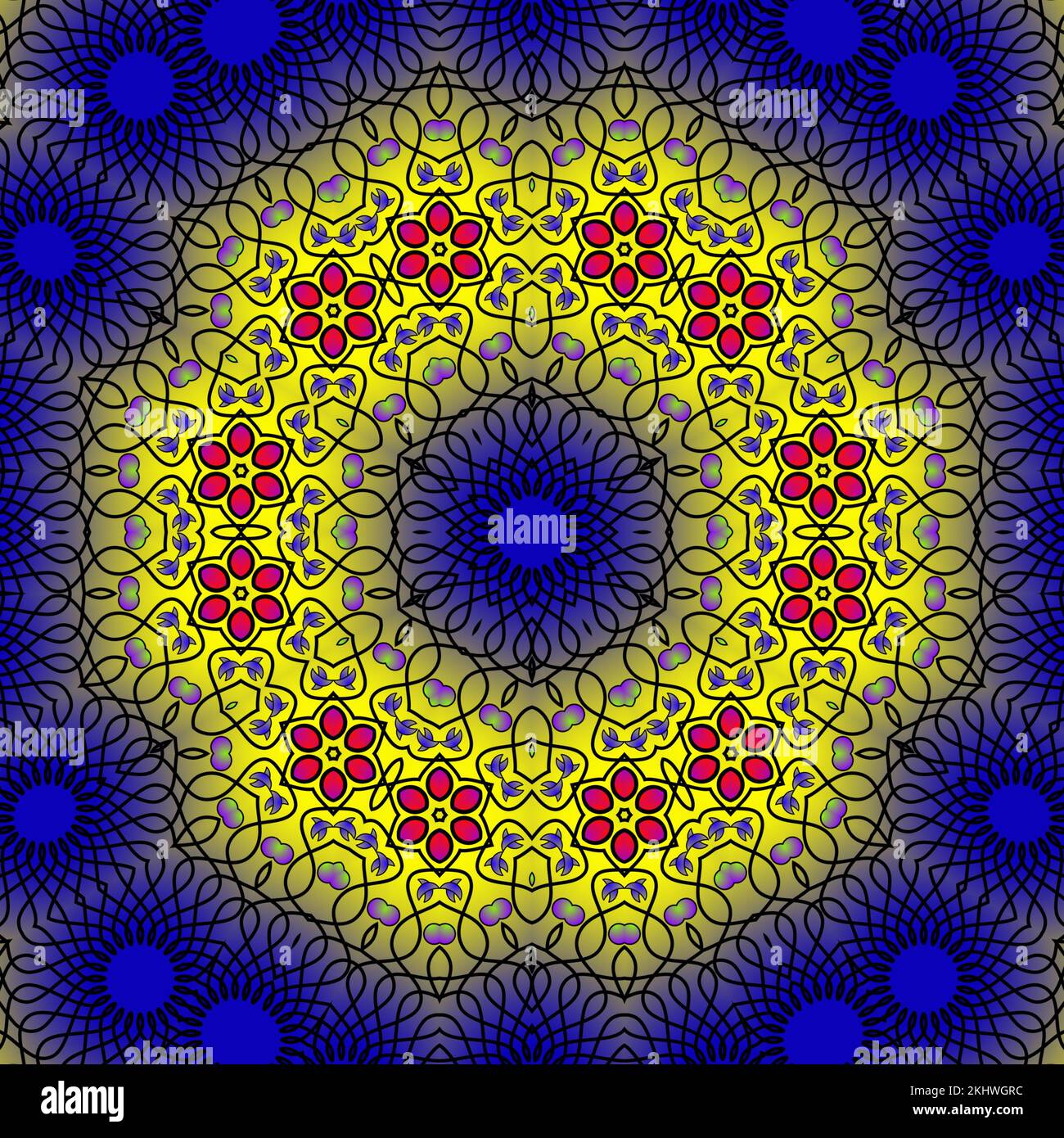 Seamless pattern with multicolored snowflakes. Design for Christmas and ...