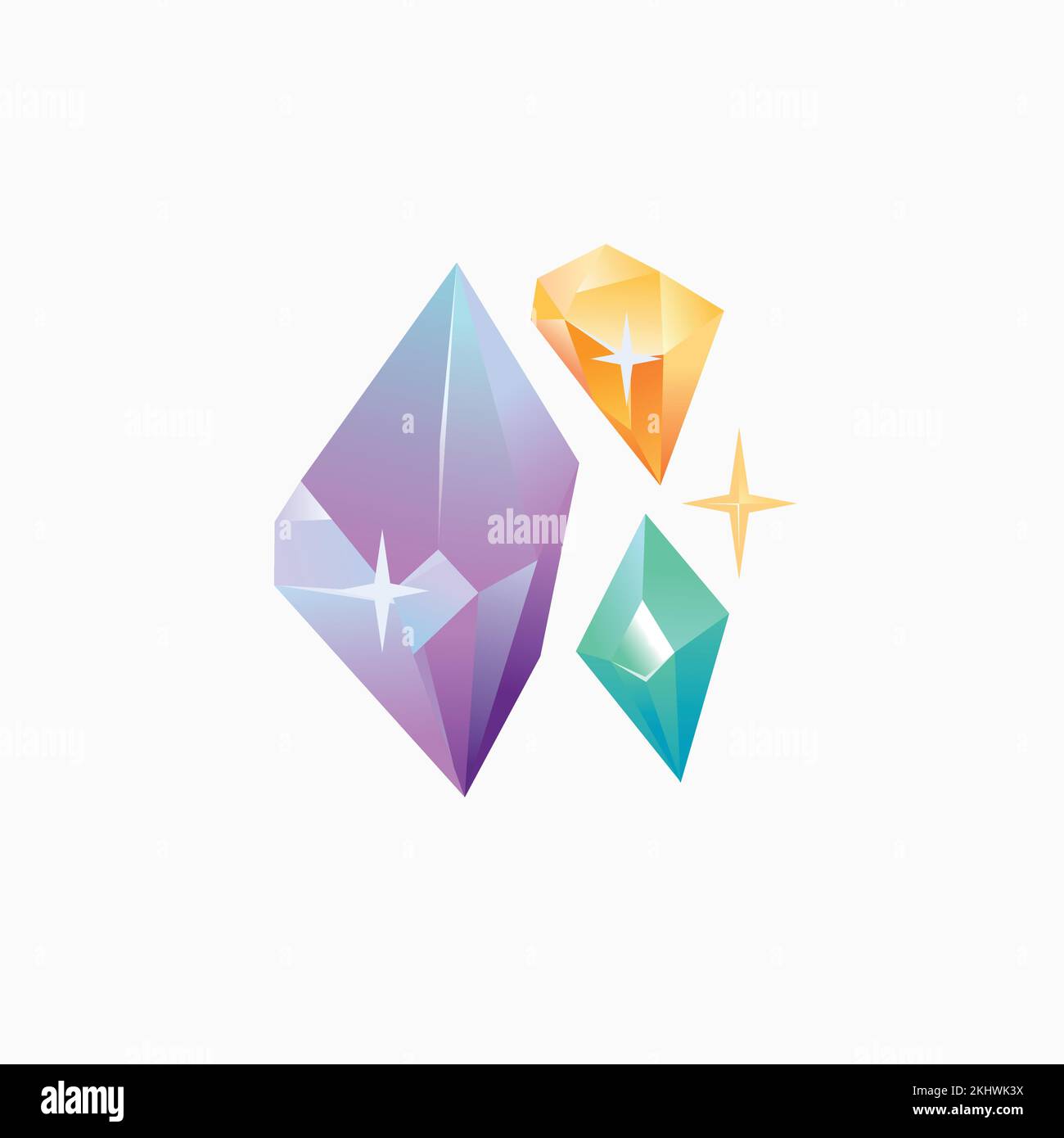 Spiritual gems and stones colorful design Stock Vector Image & Art - Alamy