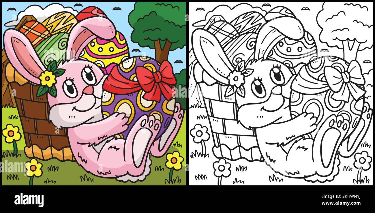 Cartoon doodle bunny coloring hi-res stock photography and images - Alamy