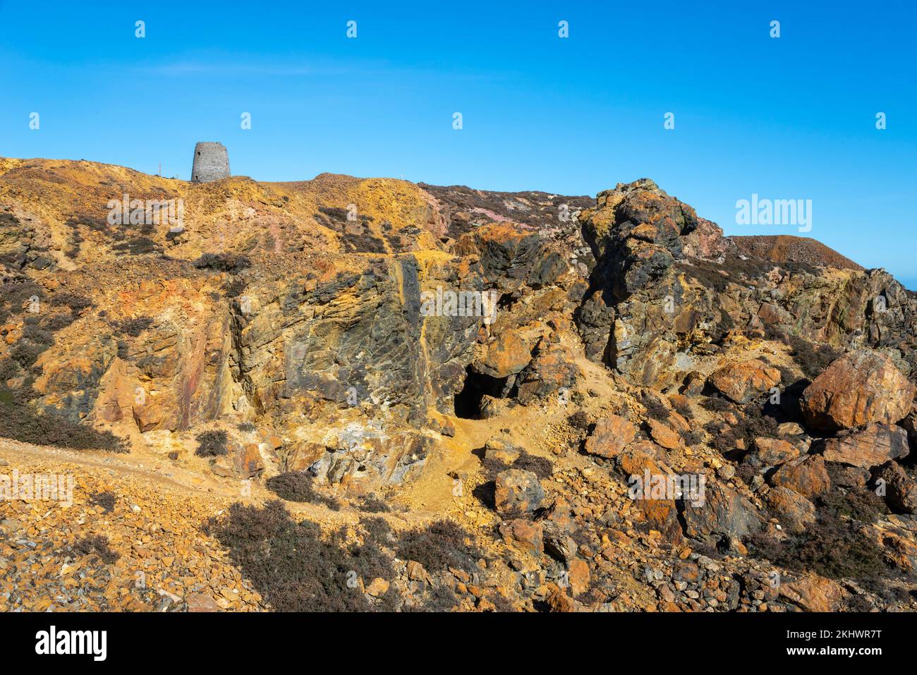 Parys Mountain Copper Mine, Amlwch, Anglesey, North Wales Stock Photo ...