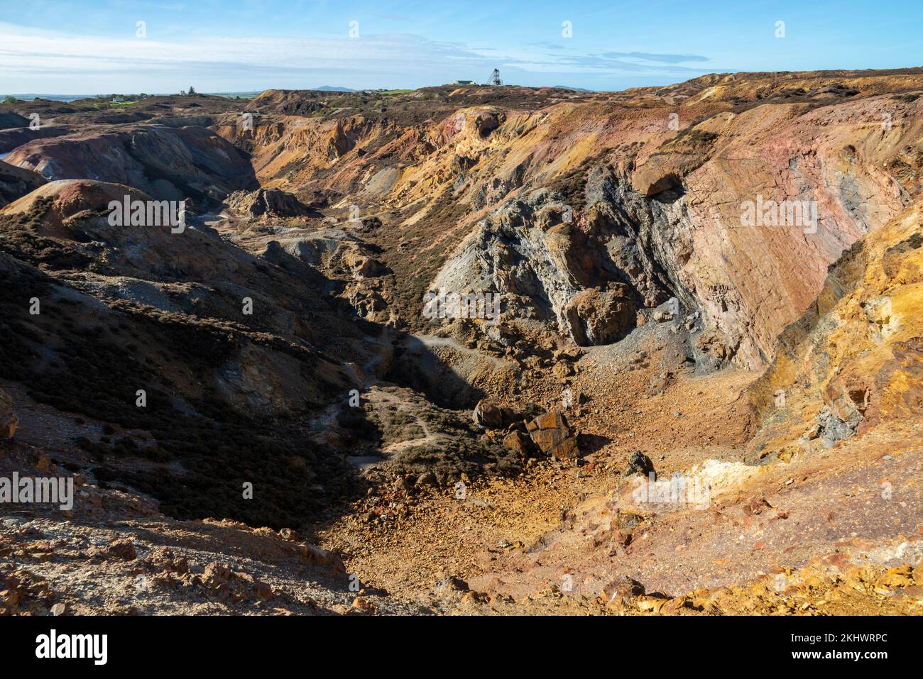 Parys Mountain Copper Mine, Amlwch, Anglesey, North Wales Stock Photo ...