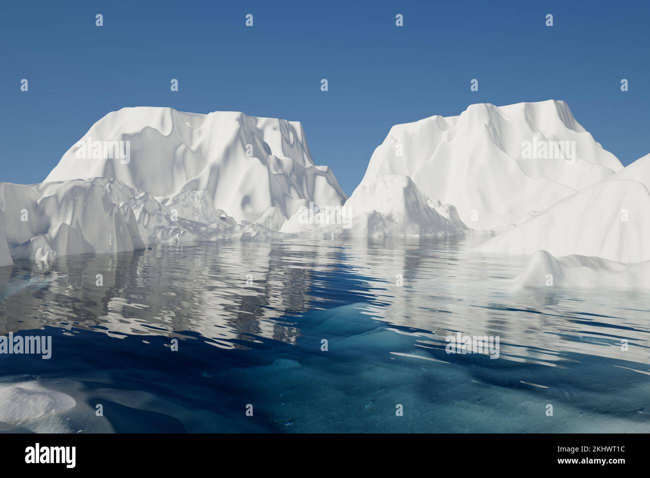 Arctic landscape glacier scene 3d render Stock Photo - Alamy