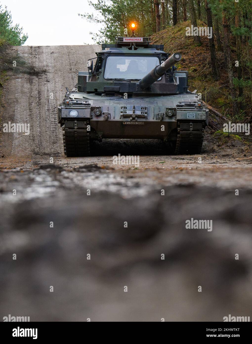 Munster, Germany. 24th Nov, 2022. A Slovakian soldier drives a ...