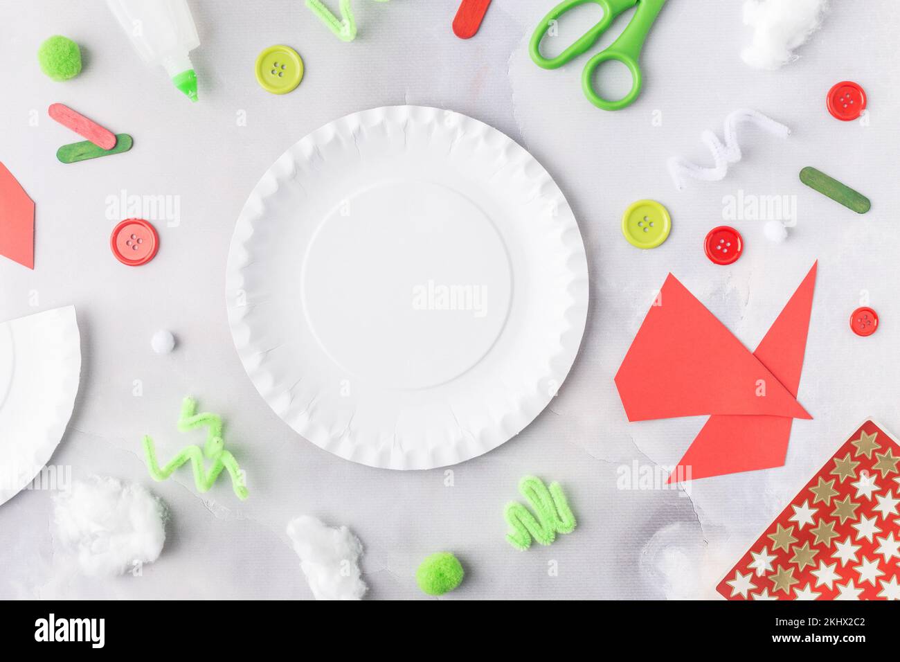 The child makes a greeting card Christmas paper collage. Made with his ...