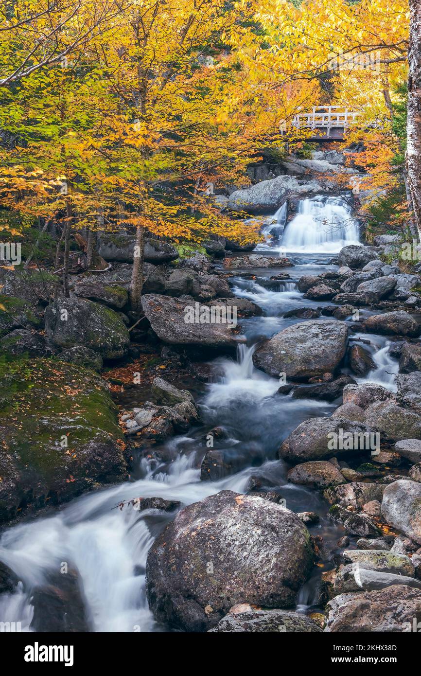 Small waterfalls just downstream from Crystal Cascades on the Ellis ...