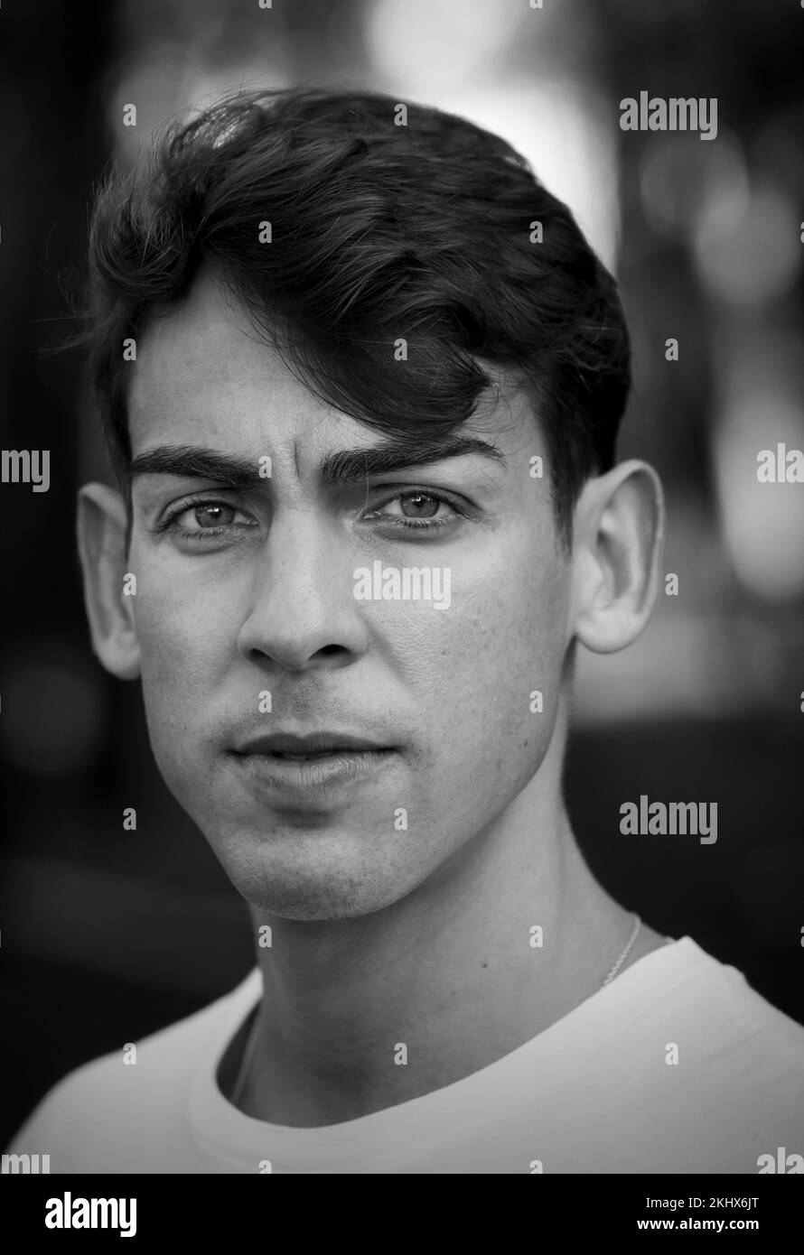 Emotions caucasian Black and White Stock Photos & Images - Alamy