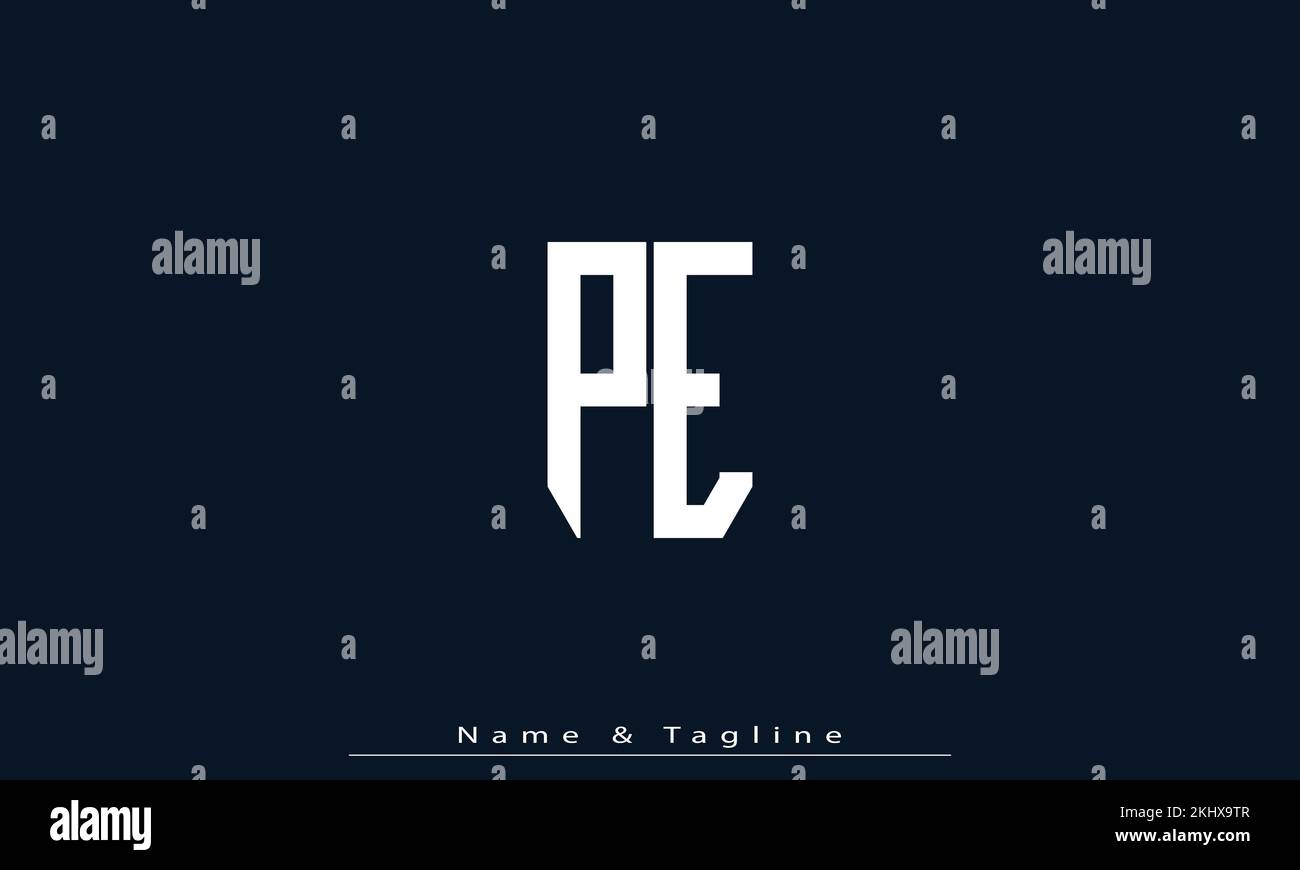 Alphabet letters Initials Monogram logo PE , EP Stock Vector Image ...