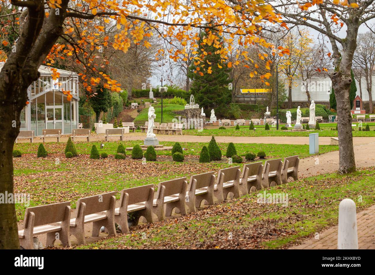 November at Carfin Grotto, Carfin, near Motherwell in North Lanarkshire ...