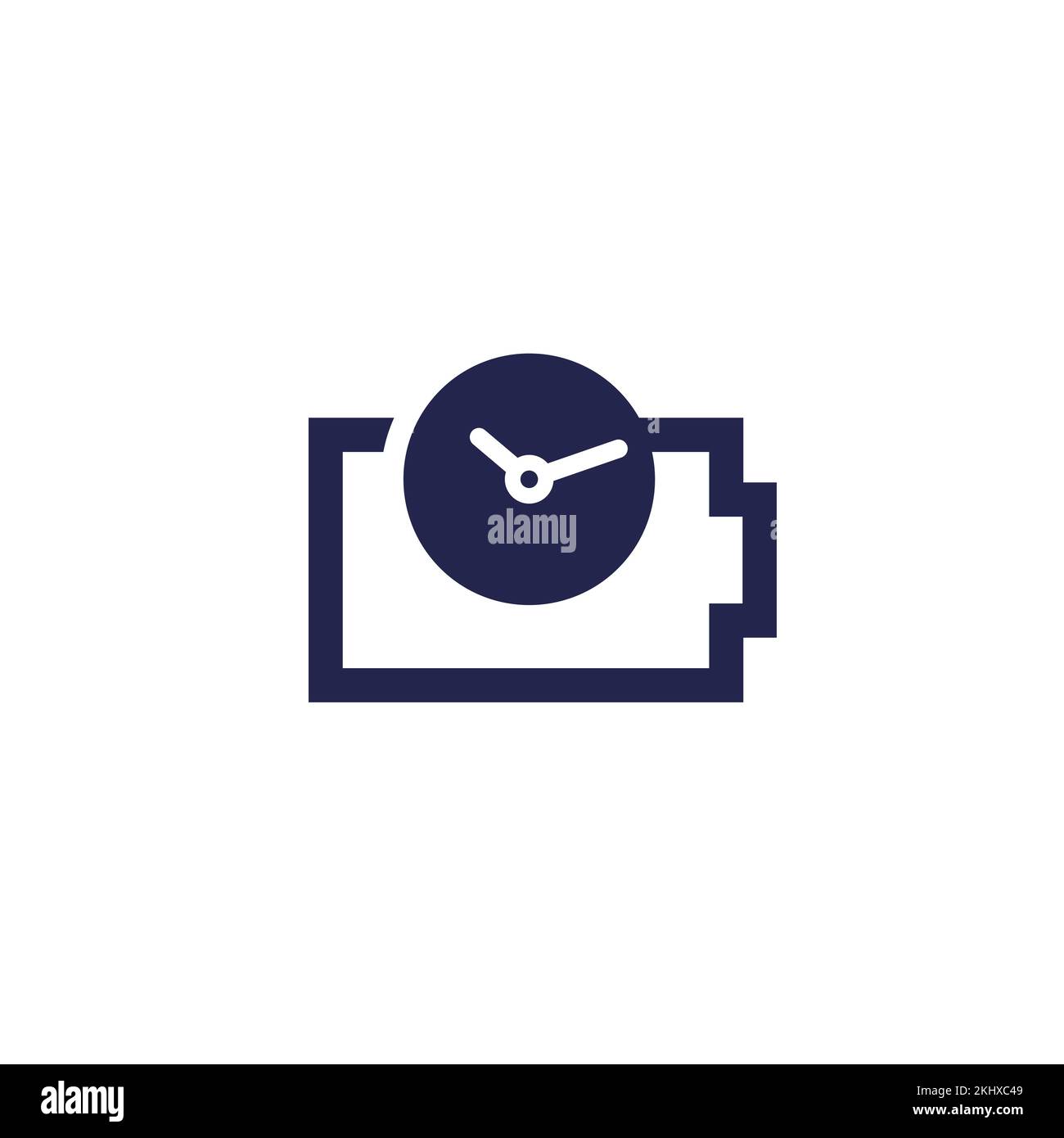 battery time icon, vector sign Stock Vector Image & Art - Alamy