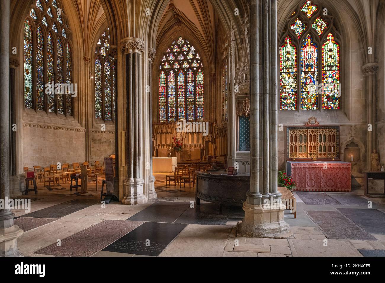 Interior view of wells cathedral Stock Photo - Alamy