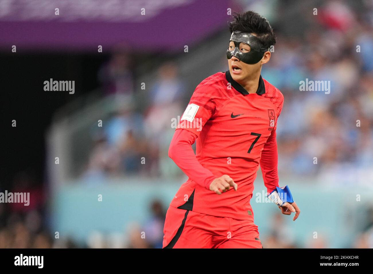 Rayan, Qatar. 23rd Nov, 2022. Son Heungmin of Korea Republic during the ...