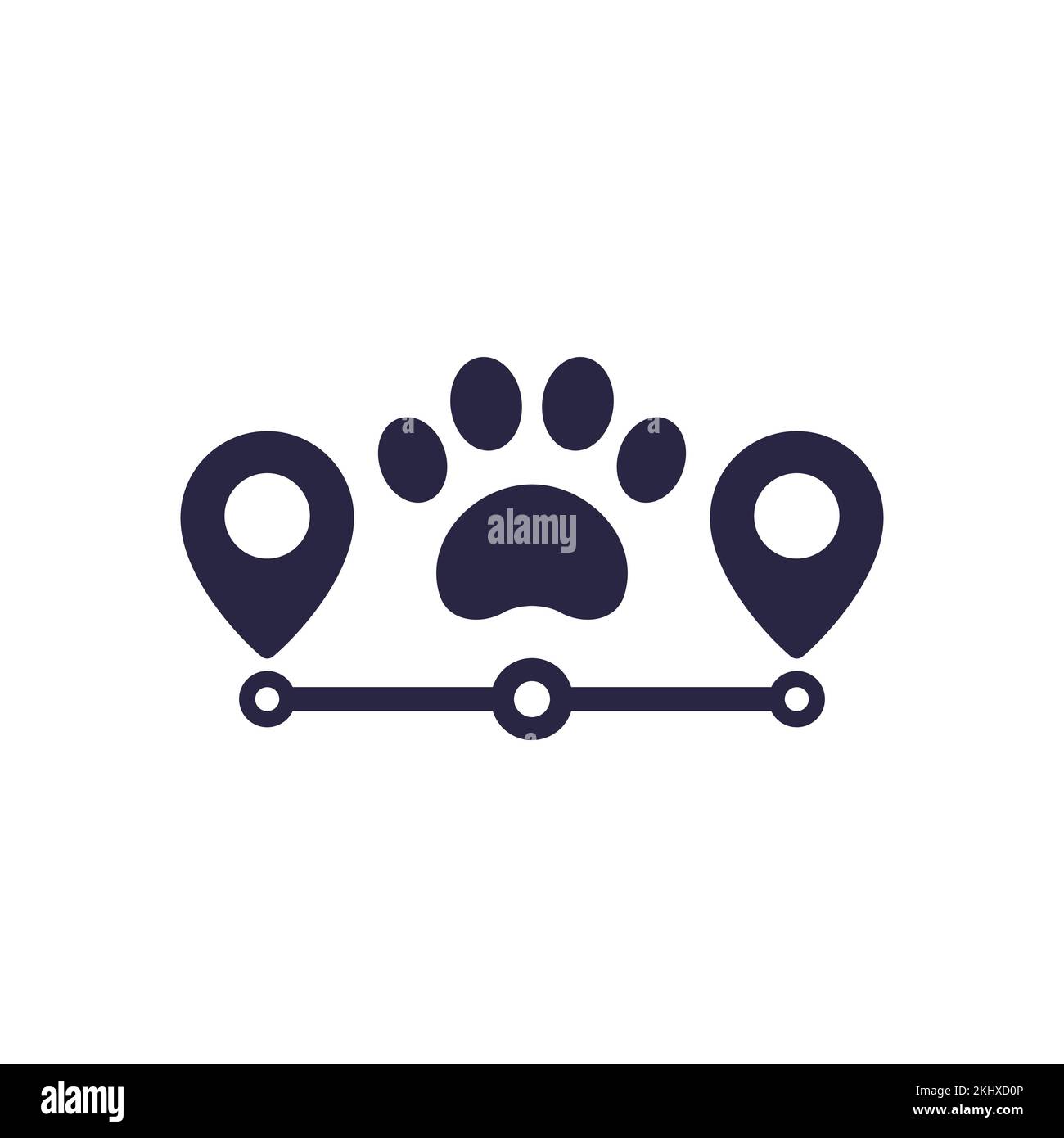 pet tracking icon on white Stock Vector Image & Art - Alamy