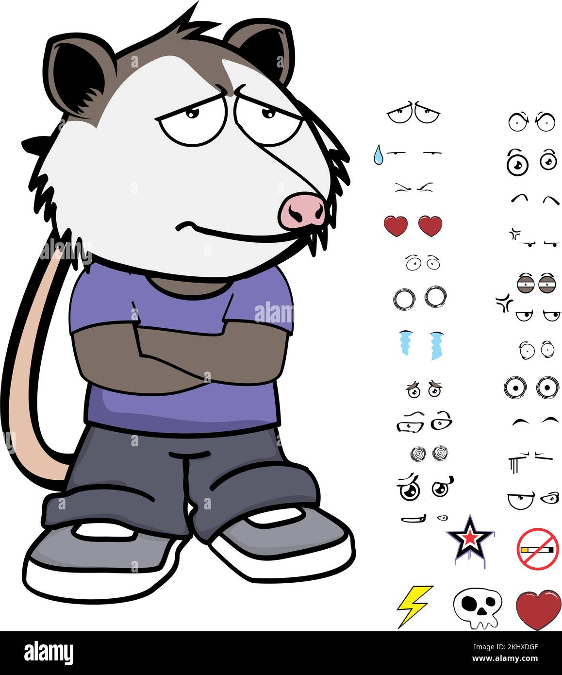 Possum Cartoon Character