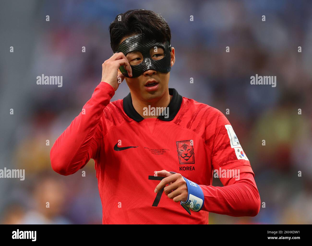 Ar Rayyan, Qatar. 24th Nov, 2022. Heung min Son of Korea during the ...
