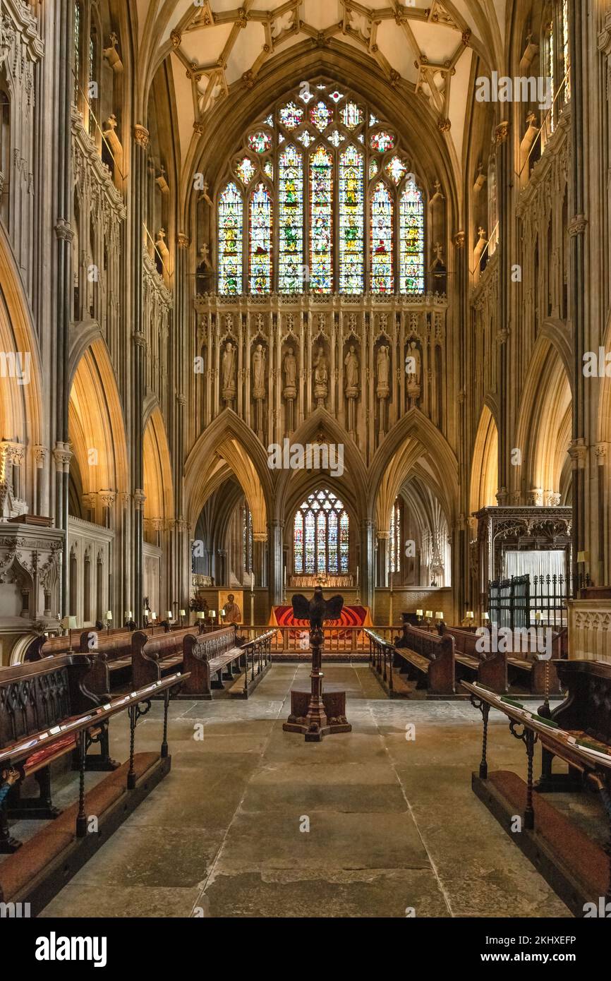 Interior view of wells cathedral Stock Photo - Alamy