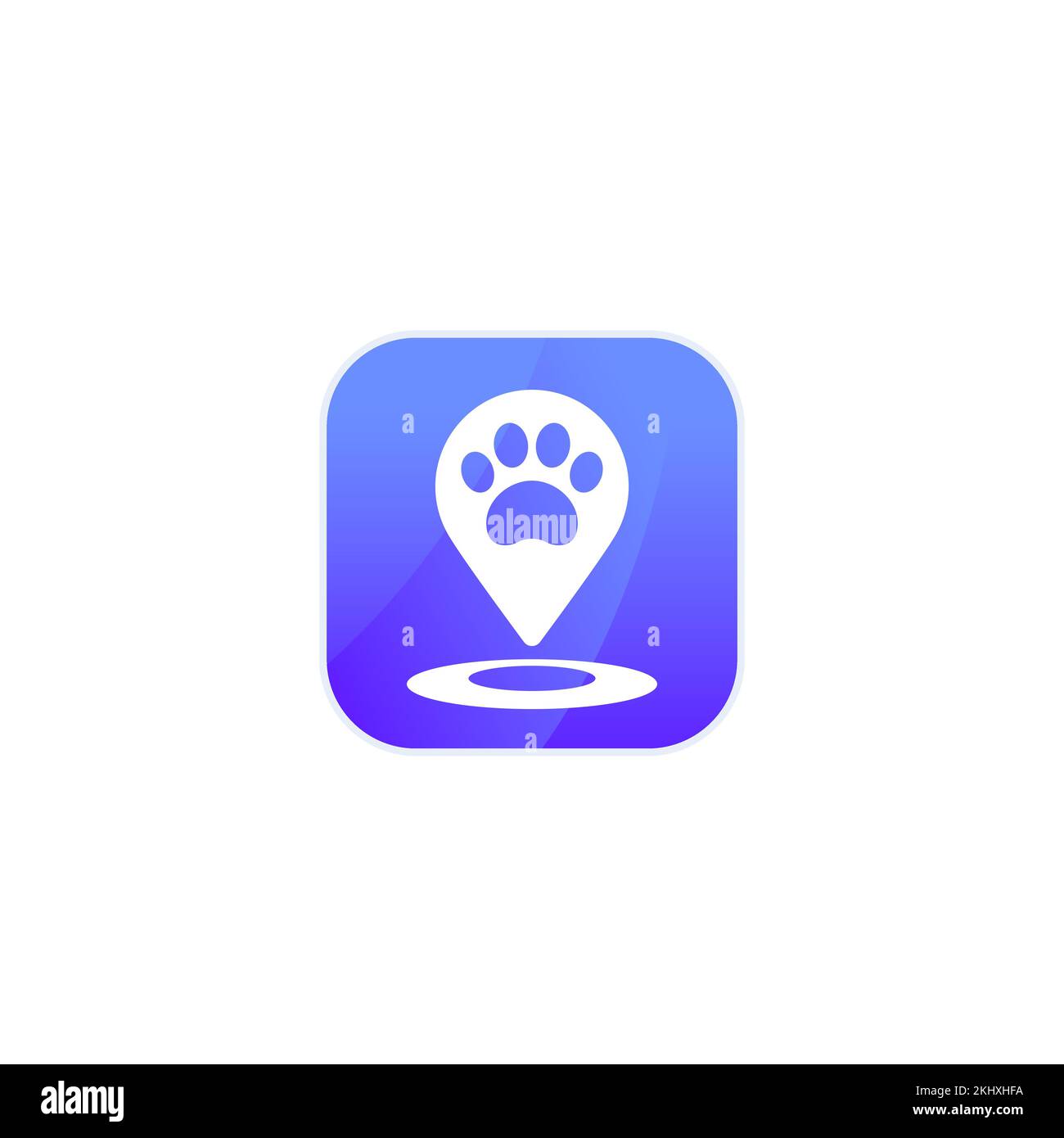 pet tracking vector icon for apps Stock Vector Image & Art - Alamy
