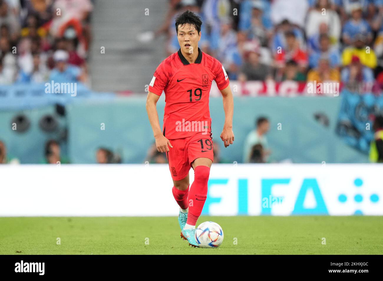 Rayan, Qatar. 23rd Nov, 2022. Kim Younggwon of Korea Republic during ...
