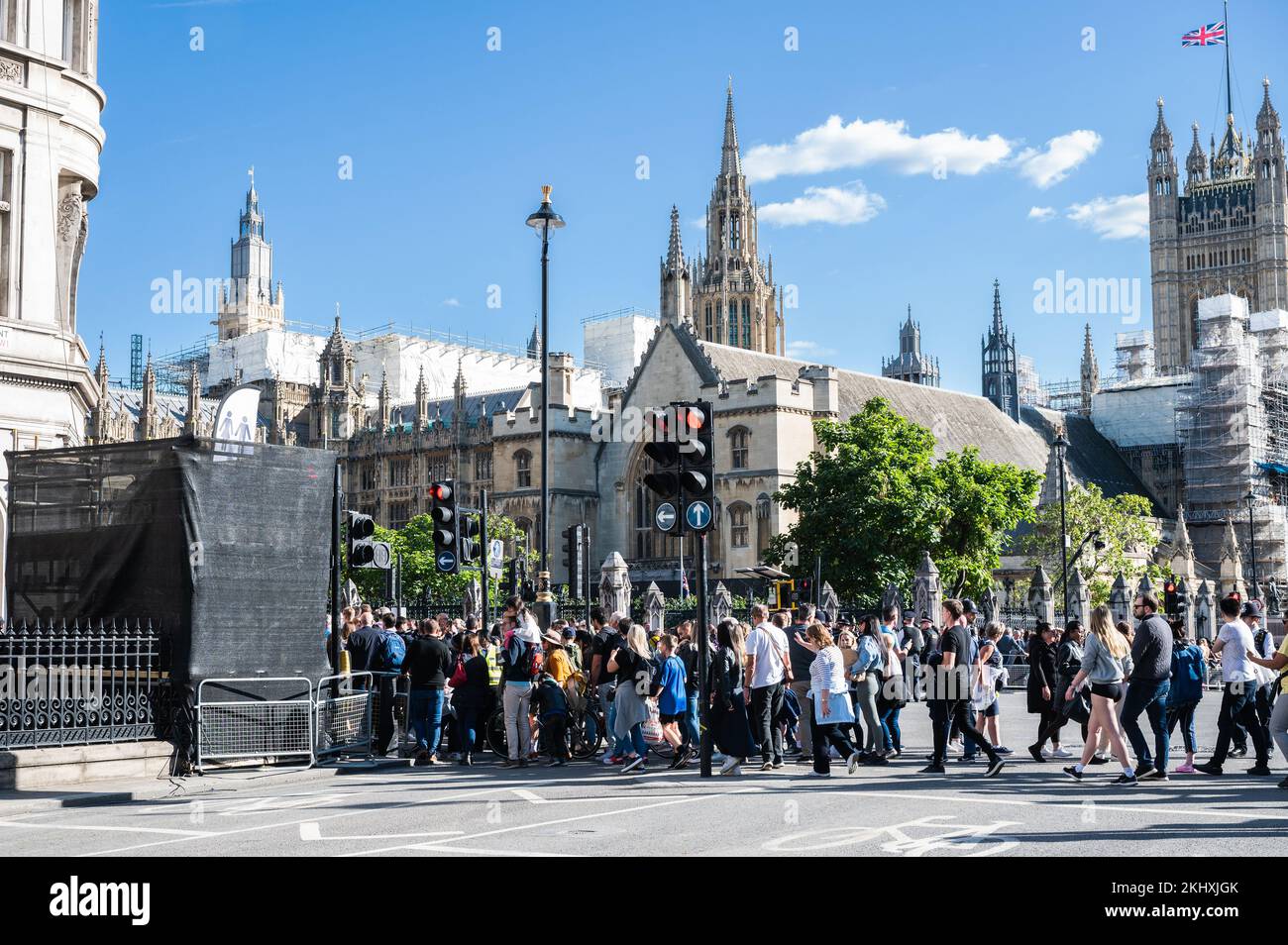 London, United Kingdom - September 17 2022: A crowd of people on ...