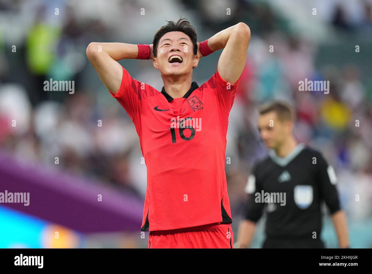 Rayan, Qatar. 23rd Nov, 2022. Hwang Uijo of Korea Republic during the ...