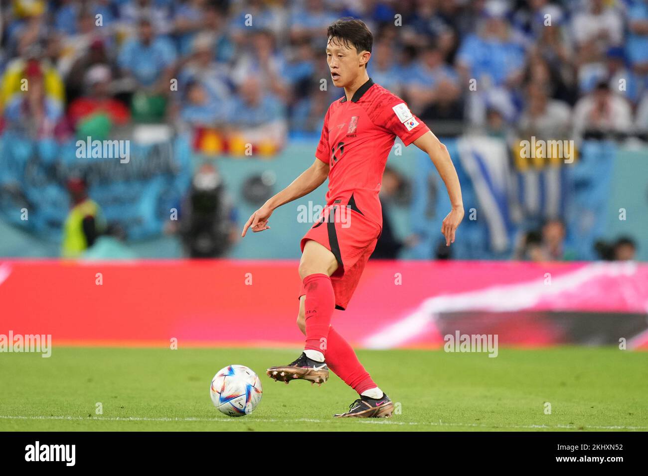 Rayan, Qatar. 23rd Nov, 2022. Lee Jaesung of Korea Republic during the ...