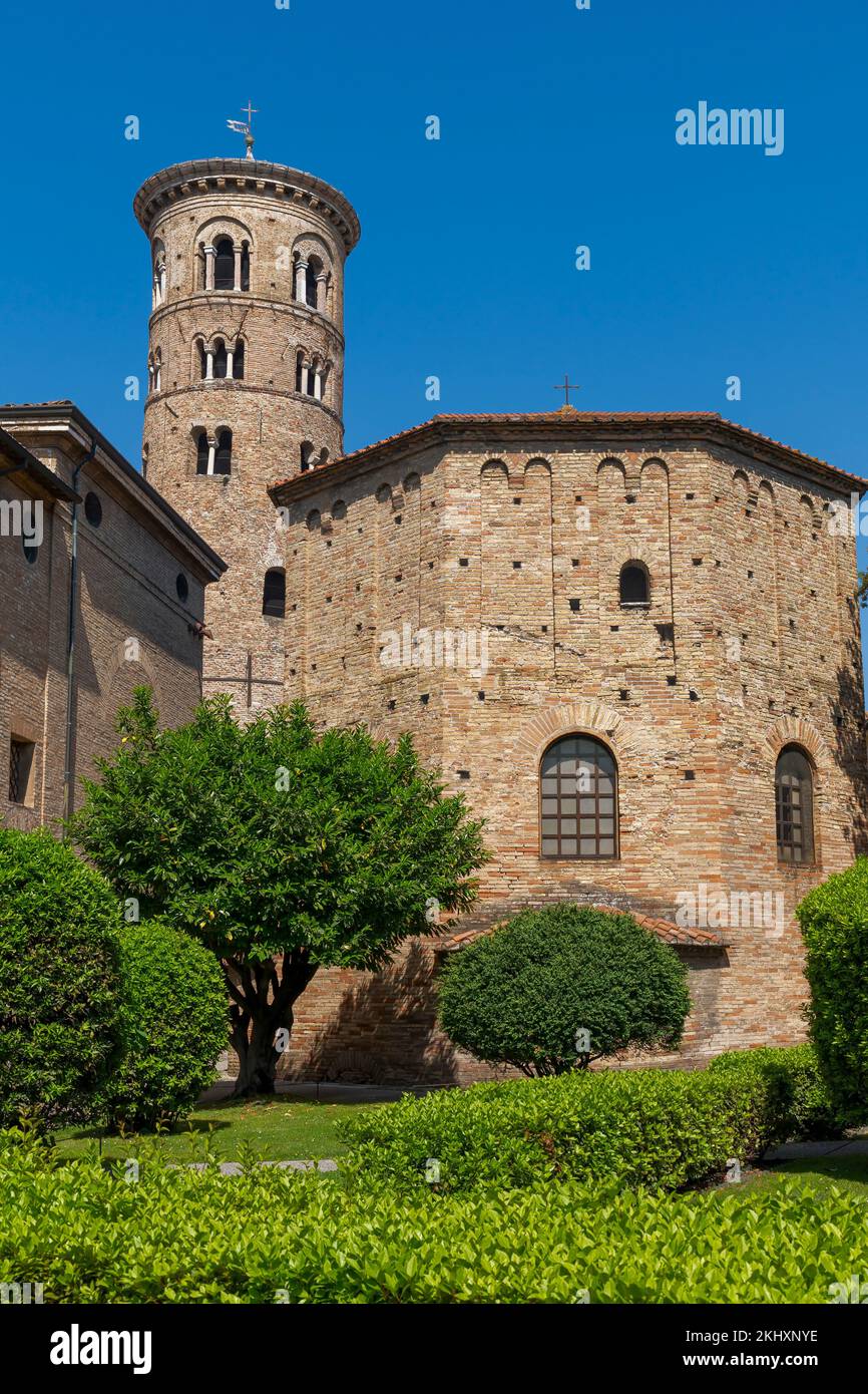 Baptistery of Neon. Bell tower of the Metropolitan Cathedral of the ...