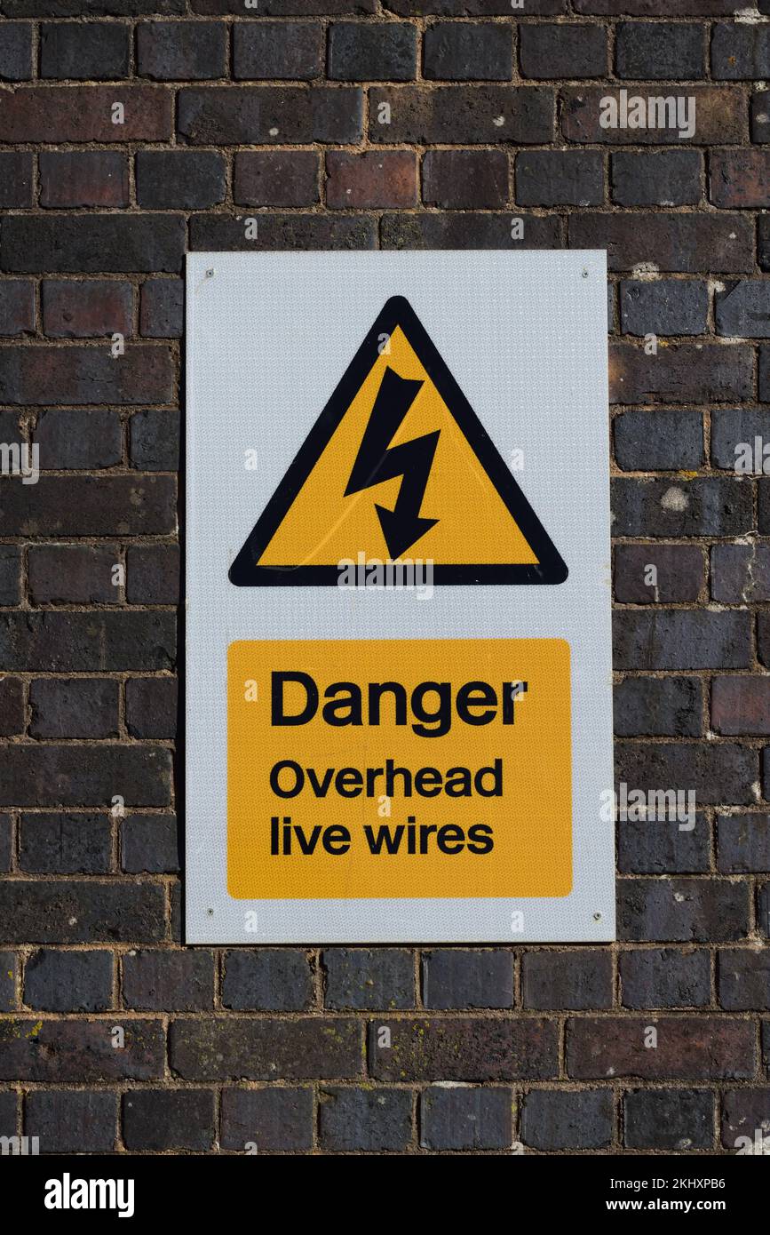 Danger live wires sign hi-res stock photography and images - Alamy
