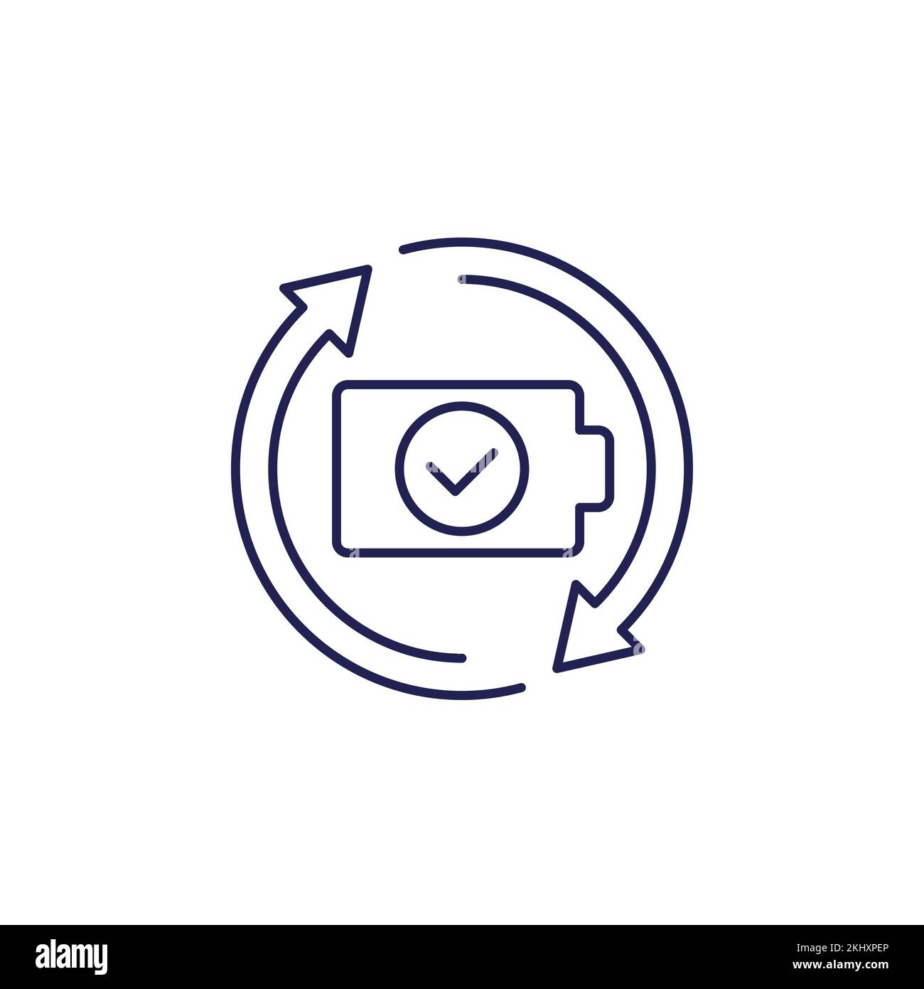 battery swap line icon, replace a battery Stock Vector Image & Art - Alamy